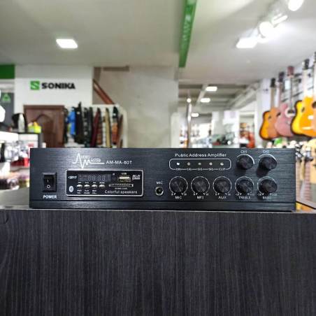 AMPLIFICADOR AUDIO MASTER AM-MA-80 2x25 WATTS 100V