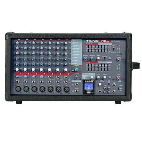 AMPLIFICADOR PHONIC 750RW /USB/BT/7MIC/EQ/EFECTOS
