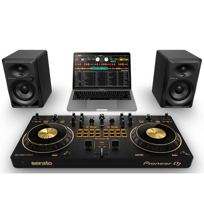 CONTROLADOR PIONEER DDJ-REV1-N GOLD ESTILO SCRATCH (SERATO)
