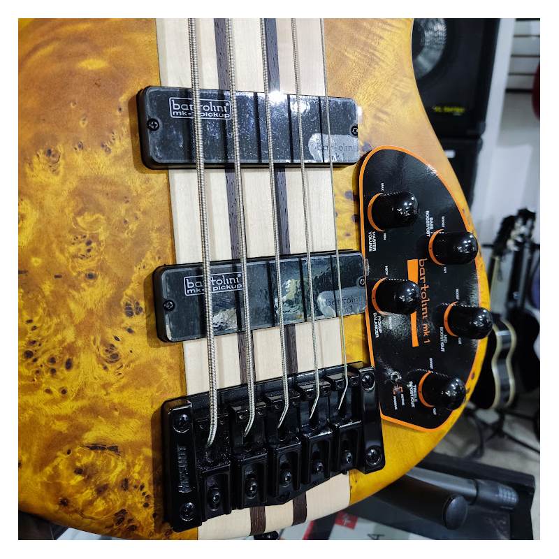 BAJO 5 CUERDAS CORT A5 PLUS ARTISAN SINGLE-CUT + ESTUCHE