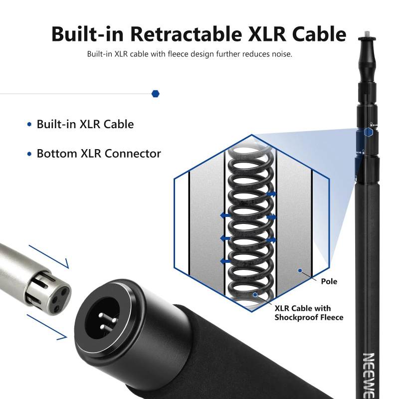 BOOMPOLE NEEWER NW088 3 METROS ALUMINIO/CABLE XLR