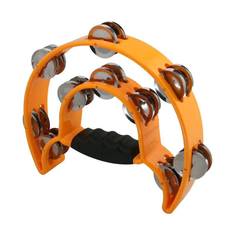 PANDERETA ALICE ATB002A MEDIA LUNA DOBLE / NARANJA