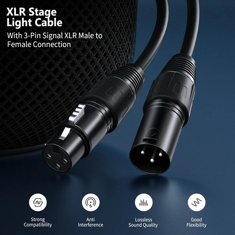 CABLE /2 METROS NEEWER PLUG XLR A JACK XLR